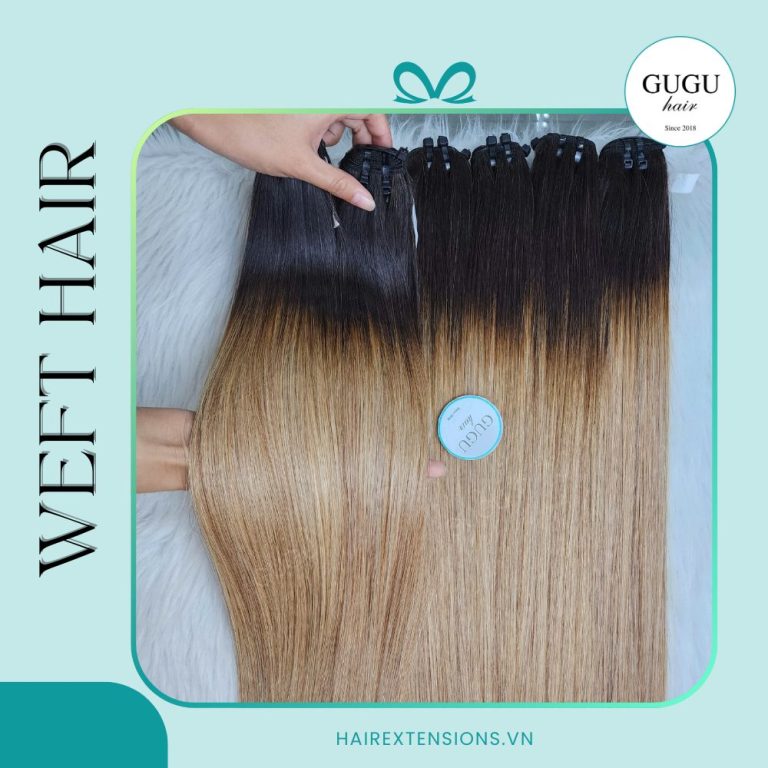 Premium Bone Straight Weft Hair Extension Ombre Blonde Color Raw ...